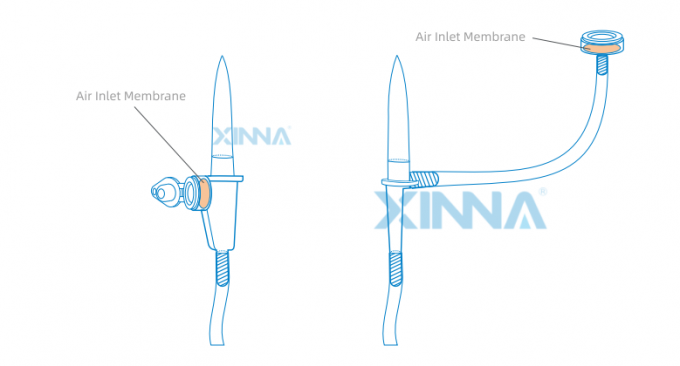 0.5μm PET Membrane Disc Filter / Hydrophobic Air Vent Filter For IV Tubing