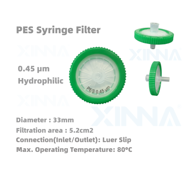 0.2μm 0.45μm 1.2μm Laboratory Syringe Filters Polyethersulfone PES ...