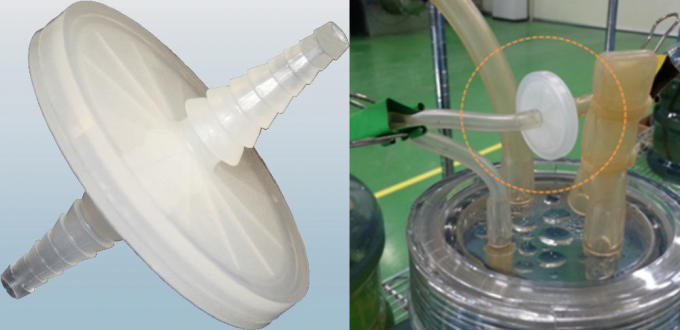 Stepped Barb Hydrophobic Bacterial Vent Filter For Suction Machines And ...