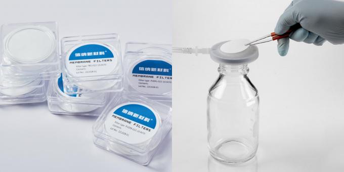 0.22 μm 47mm Hydrophilic PVDF Membrane Filter Disc For Biomedical Research